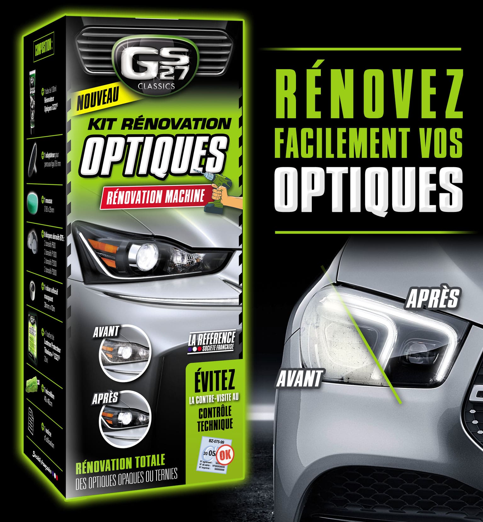 Produits d'Entretien, de Nettoyage et le Lavage Auto, Moto, Vélo - GS27